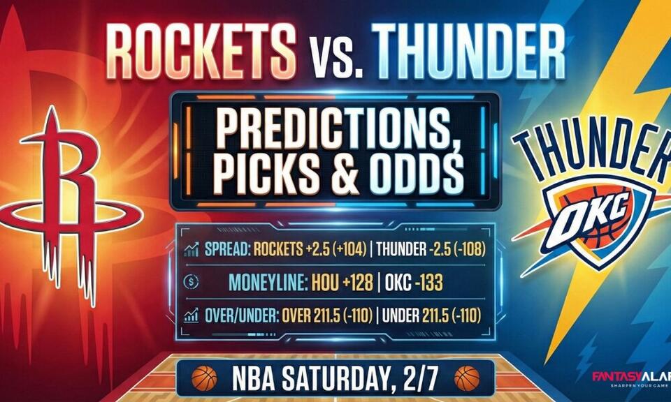 Rockets vs. Thunder Predictions, Picks & Odds: NBA Saturday, 2/7 ...