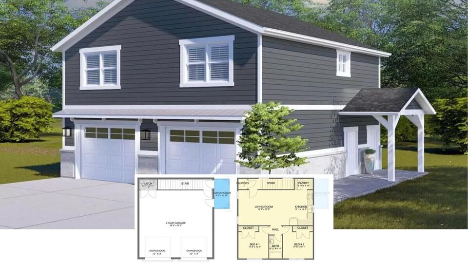 Discover the Smart Design of This 1,049 Sq. Ft. 2 Bedroom Garage ...