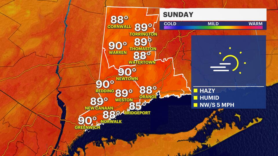 Hot and humid Sunday in Connecticut, temperatures reach 90s - NewsBreak