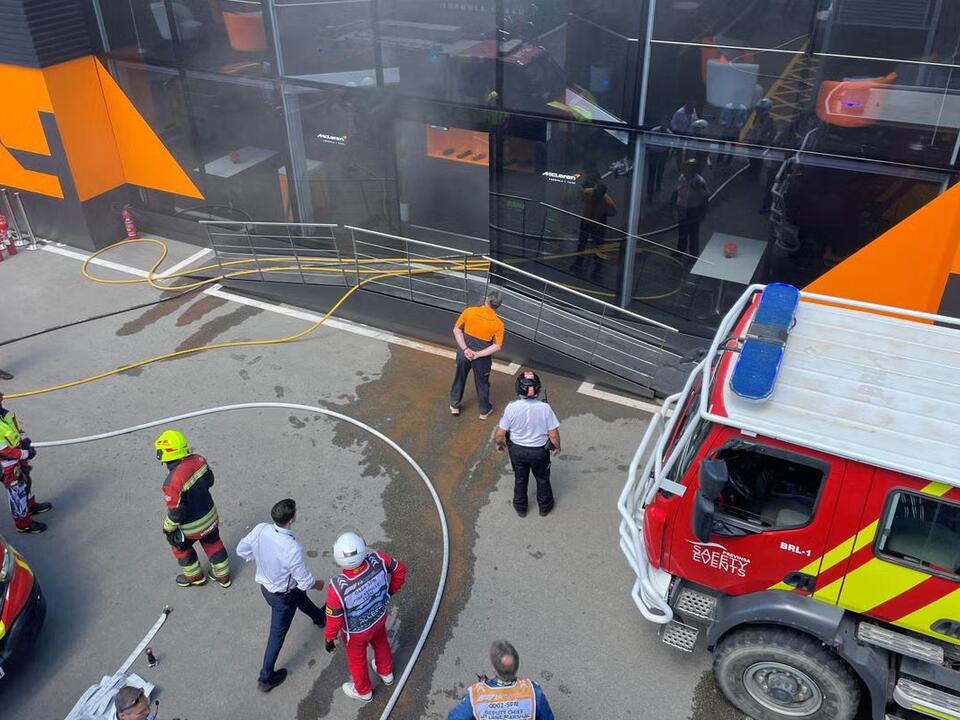 McLaren staff member hospitalised after fire in team hub at Spanish ...