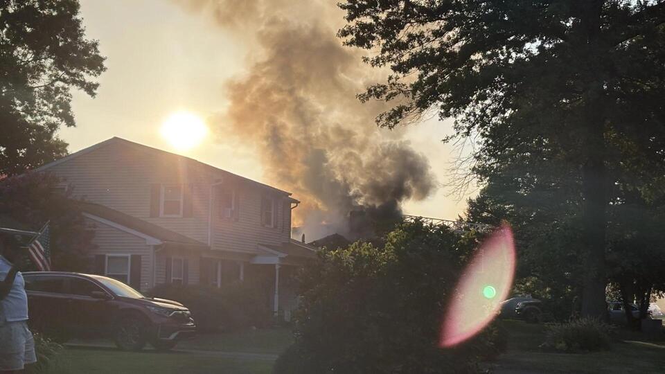 Firefighters battle house fire in Bucks County, two transported to ...