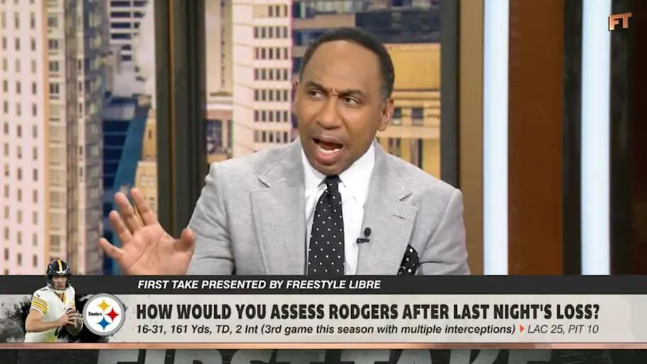 Stephen A. Smith Rips Aaron Rodgers Over “Awful” Performance vs ...