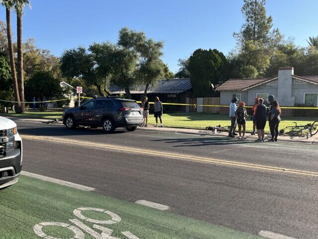 Three people seriously hurt after car crashes into group of bicyclists ...