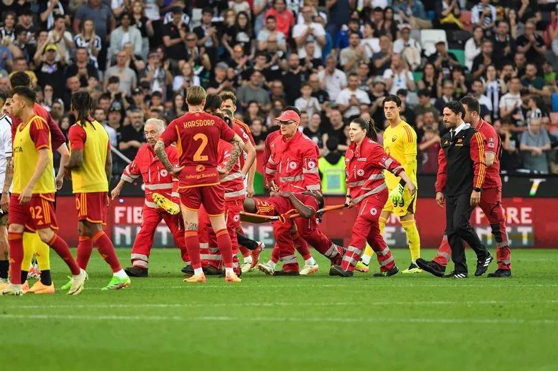 Italian Serie A soccer game abandoned after Roma player suddenly ...