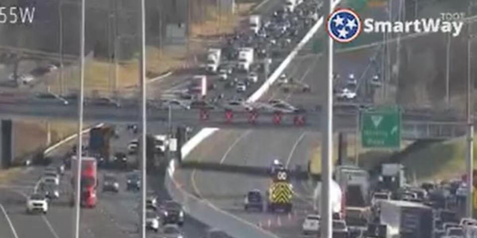 I-24E reopens after crash involving tractor-trailer, motorcycle - NewsBreak