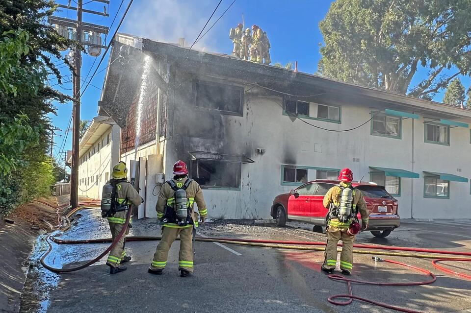 Firefighters Battle Apartment Building Fire in Old Town Goleta - NewsBreak