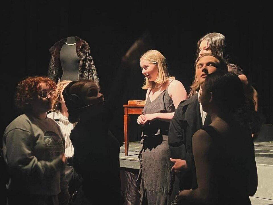 Students in action on stage