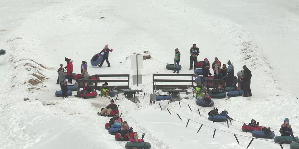 Powers Bluff tubing hill hosts final day of season - NewsBreak