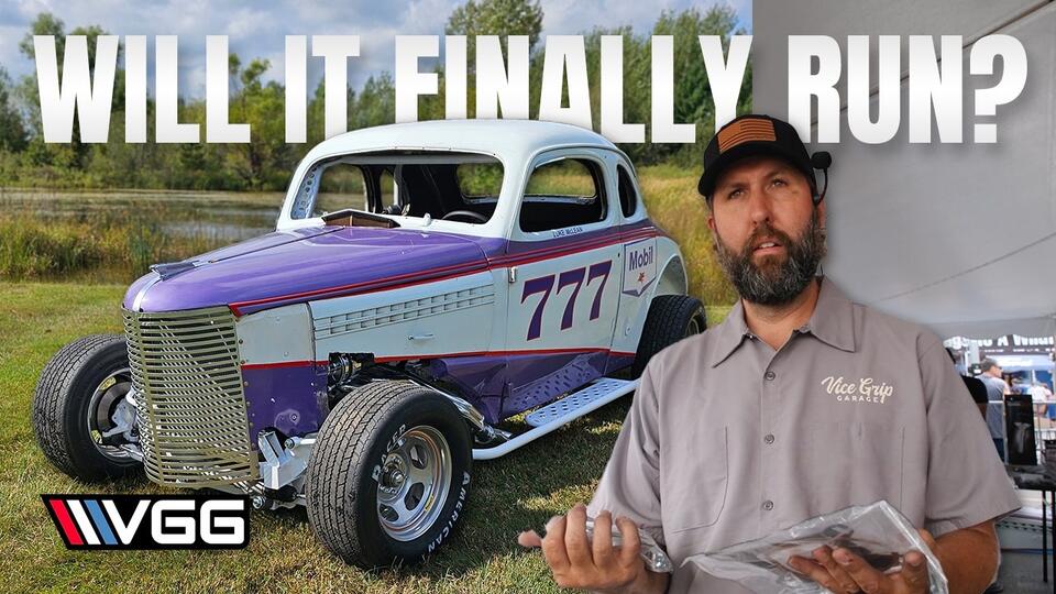 LEGENDARY VICE GRIP GARAGE 777 Race Car Is BACK! Wrenching Live At Iola ...