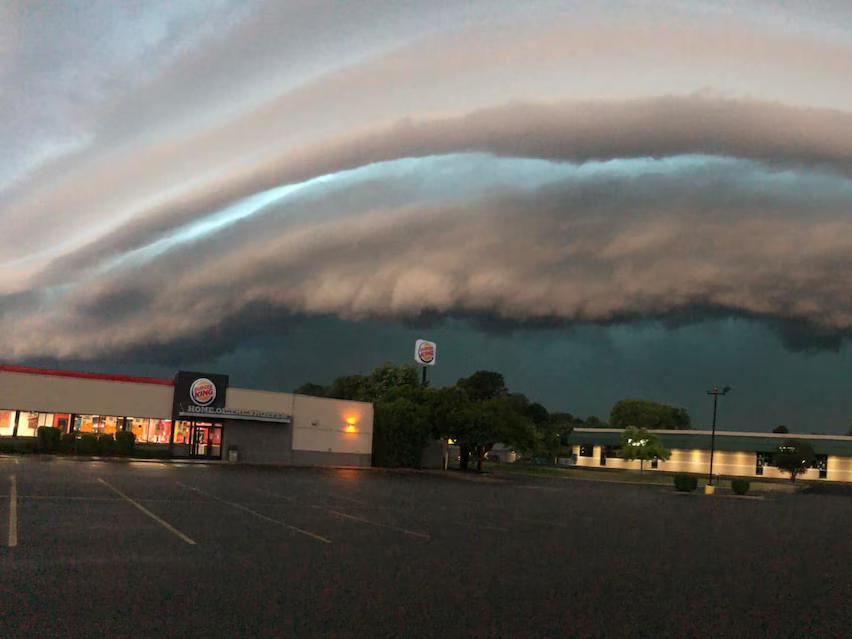 What caused these ominous shelf clouds to stretch across Michigan skies