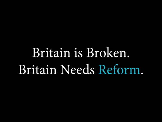 Reform UK’s party election broadcast: Six words on a screen for four ...