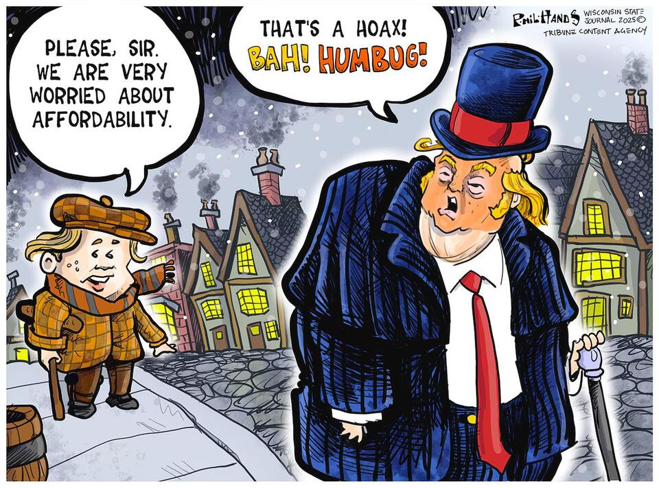 Editorial cartoons for Dec. 21, 2025: Trump economy speech, health ...