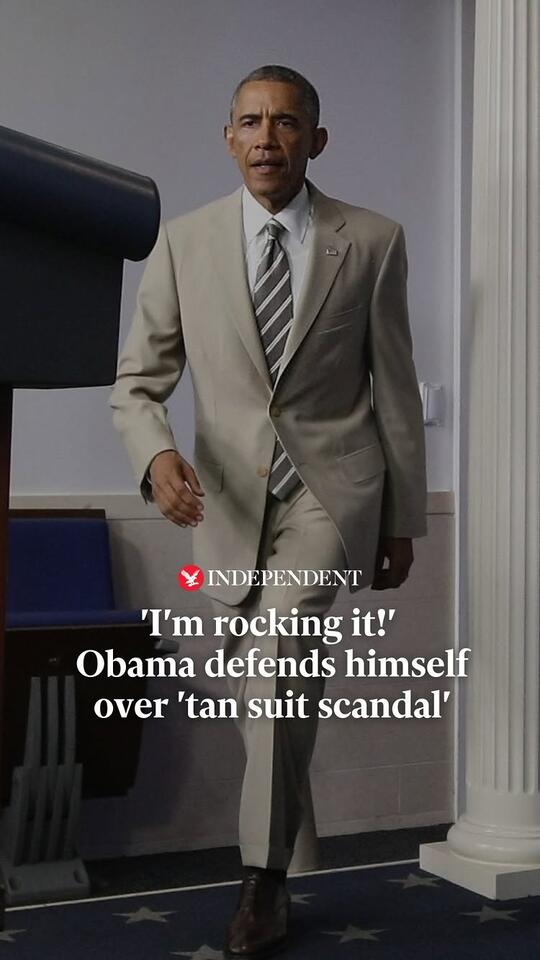 Barack Obama has defended himself over the 'tan suit scandal', claiming ...