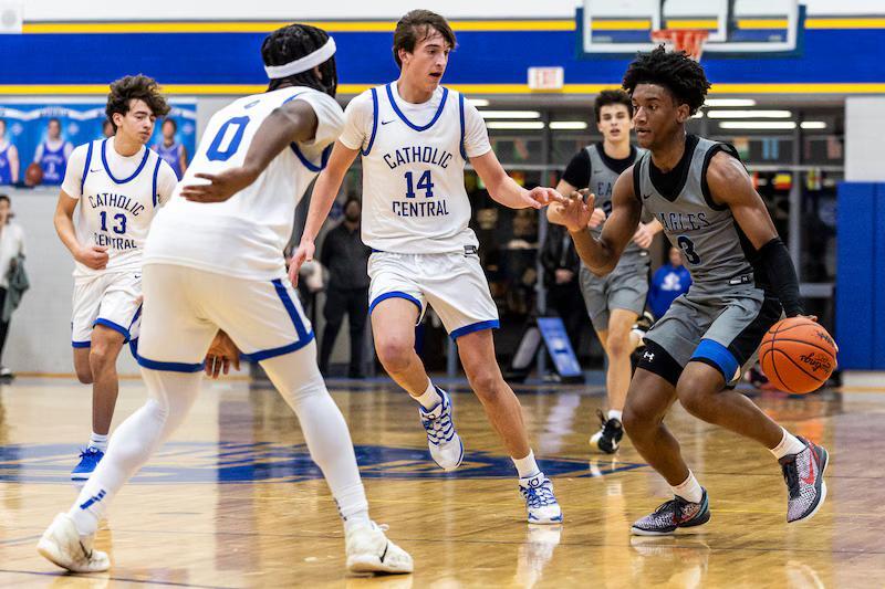 GR Catholic Central hosts Grand Rapids Christian boys basketball ...