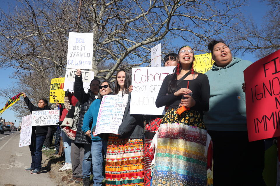 Native American Students Lead Protest Against ICE Presence at Haskell ...