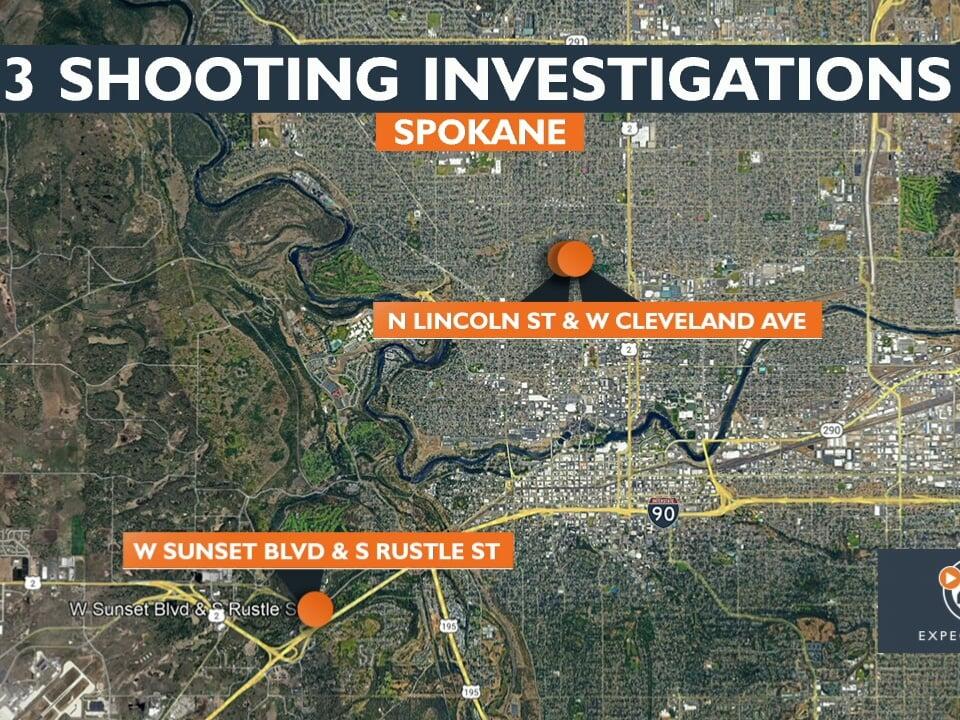 Police investigate three shootings in Spokane
