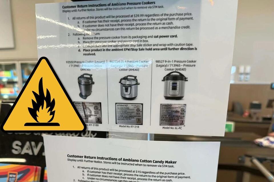 Pressure Cooker Sold At ALDI Recalled After Multiple Burn Injuries ...