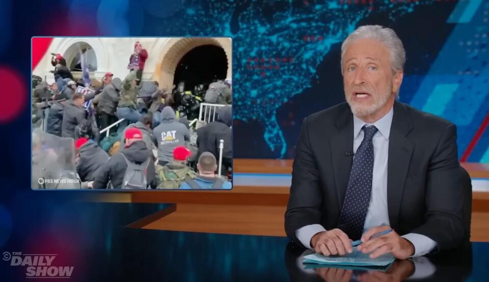 Jon Stewart Tracks Trump’s Swing from Jan. 6 Riot Spin to ‘New World ...