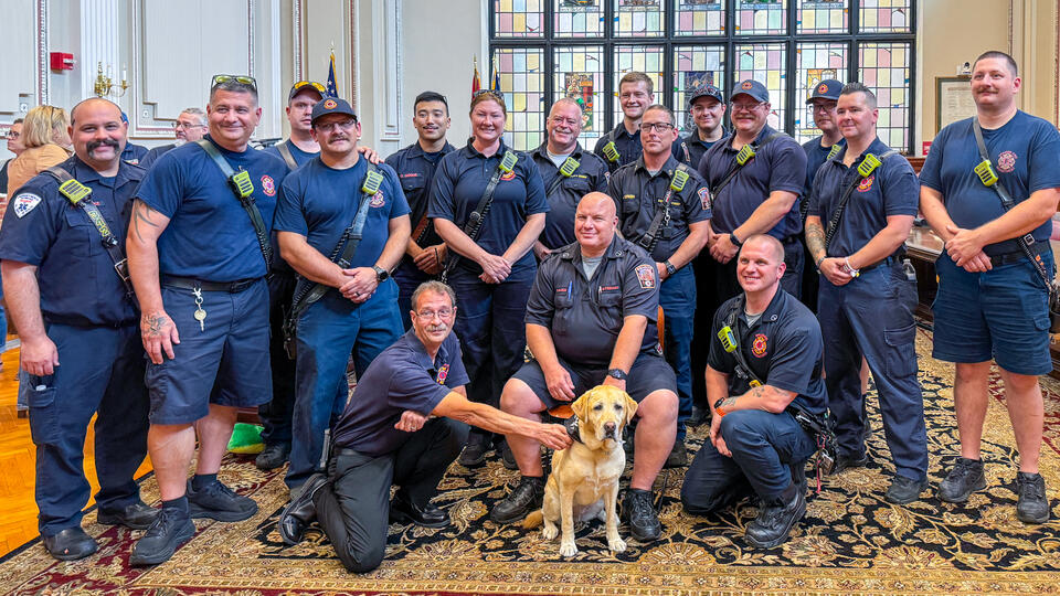 Reading Fire Department honors K9 Gracie at retirement ceremony - NewsBreak