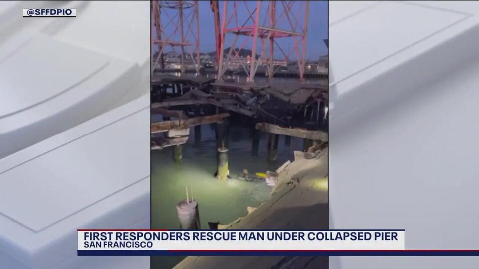 Man rescued from water after pier collapses - NewsBreak