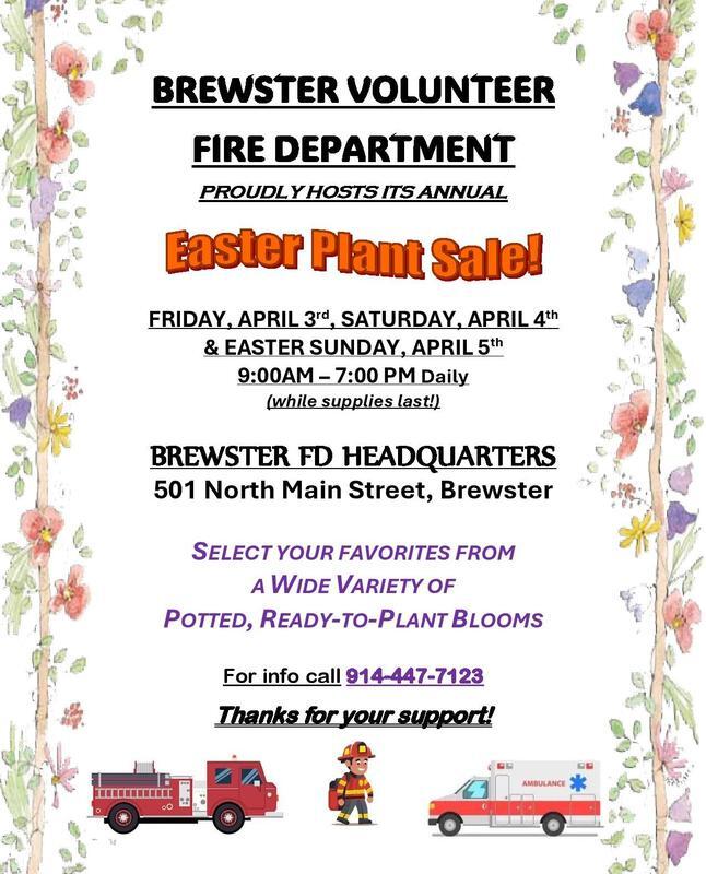 Brewster FD Easter plant sale April 3–5 - NewsBreak
