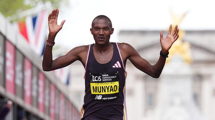London Marathon: Alexander Mutiso Munyao crosses line to win as Britain ...