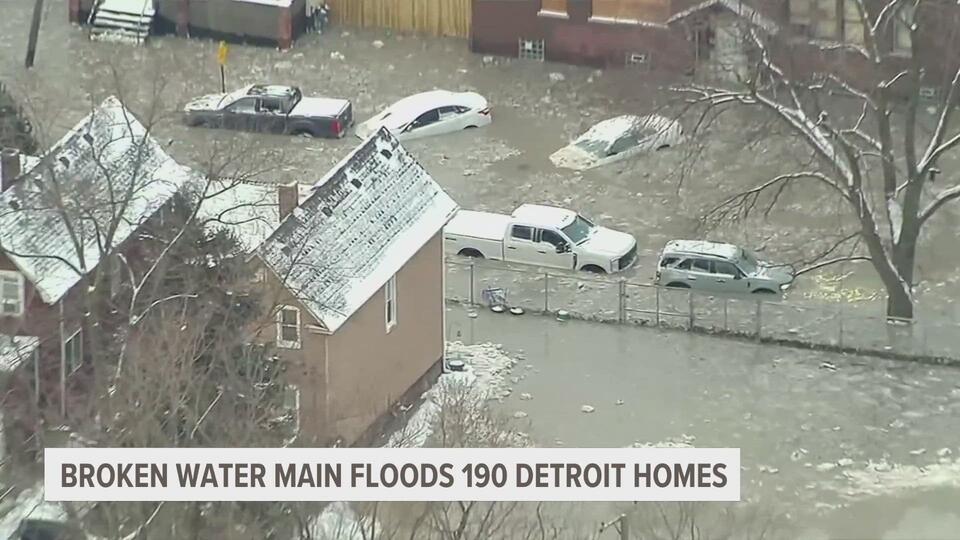 Water main break floods Detroit neighborhoods - NewsBreak