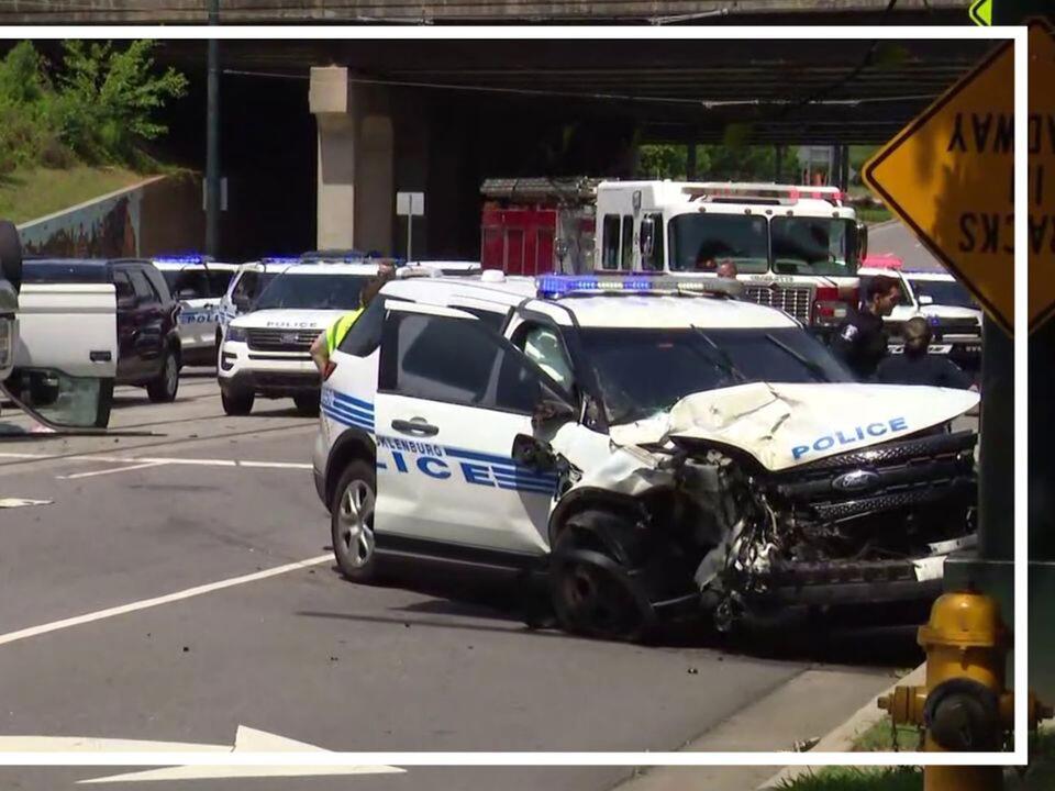 CMPD patrol car involved in west Charlotte crash