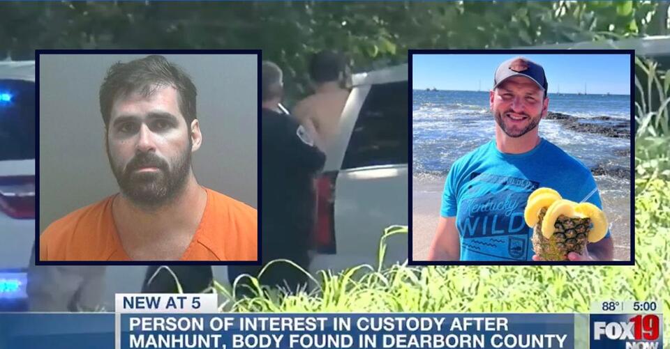 Man who killed ex's new boyfriend is found hiding in woods covered in ...