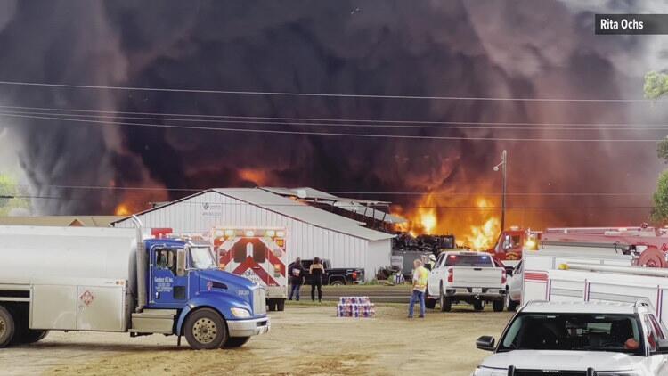Officials contain 65% of massive Tyler County tire fire amid ongoing ...