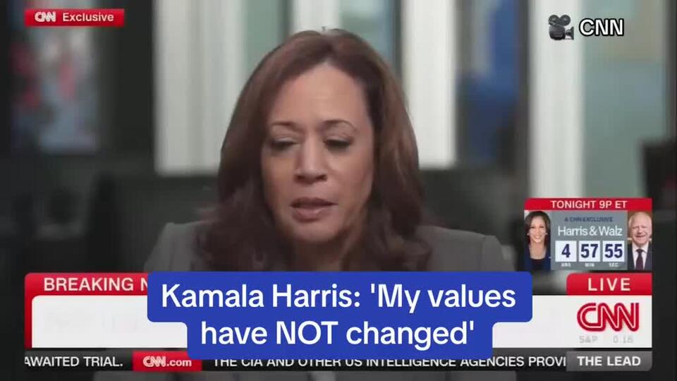 Kamala Harris HIT BACK at the notion that her values had changed since ...