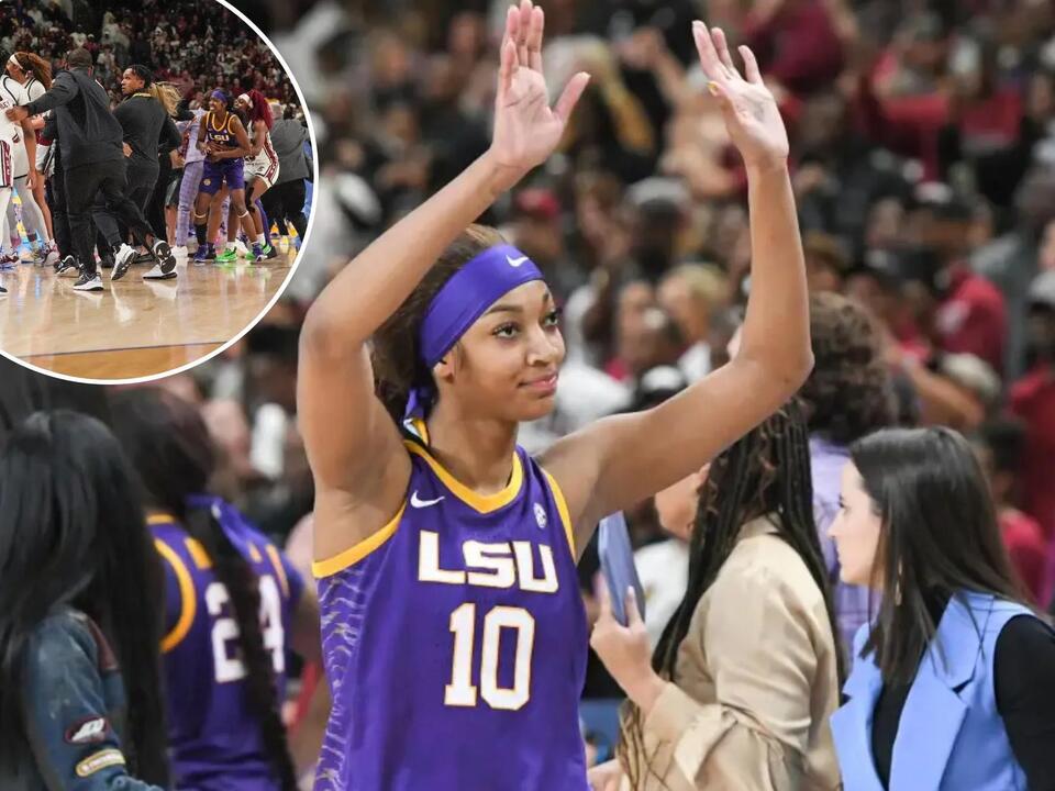 Angel Reese defends not coming to teammate’s aid in LSU-South Carolina ...