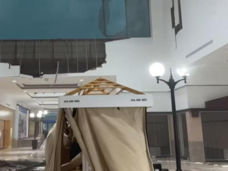 Temple Mall closes temporarily after severe damage from storms
