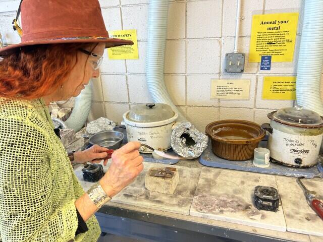 Community members inspire each other by fusing metals and spinning clay