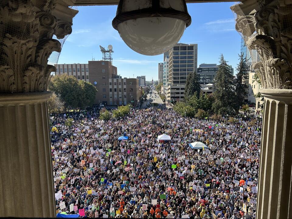 Thousands of Idahoans turn out for Boise’s anti-Trump No Kings protest ...