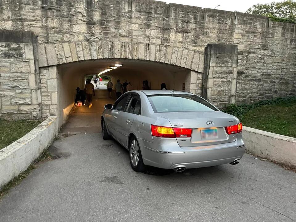Promontory Point Paths Get Bollards After Outcry Over Cars On Walking Paths