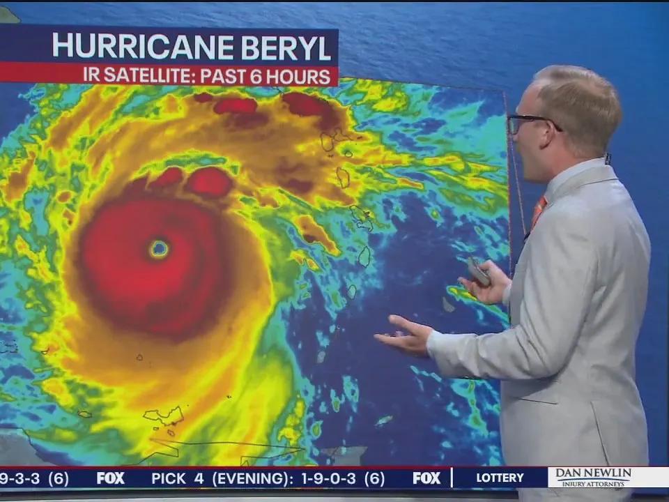 Hurricane Beryl now a Category 5 storm in Caribbean