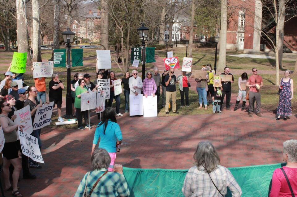 Photo Gallery: Community members gather to protest Senate Bill 1 ...