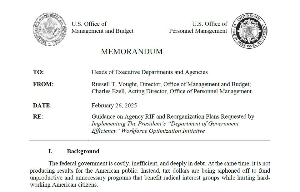Trump Administration Orders Large-Scale Federal Workforce Cuts in New ...