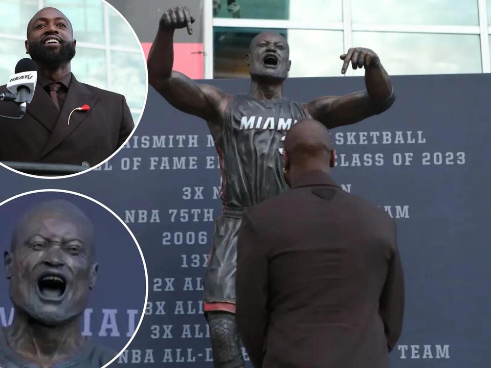 Fans roast Dwyane Wade statue after Heat unveiling: ‘Who the hell is this?’