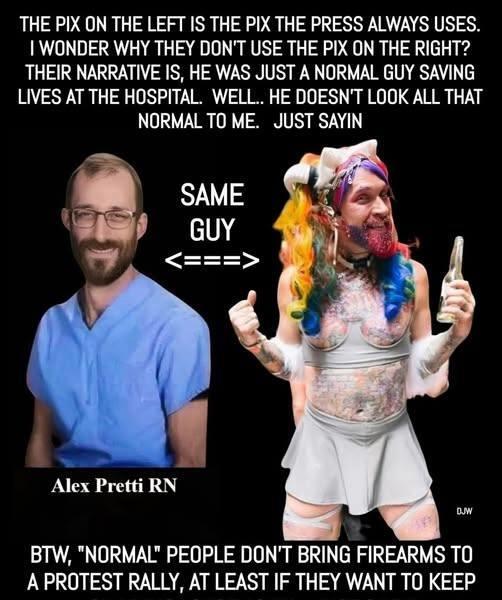Fact Check: Photo Of Man In Drag Is NOT Alex Pretti, ICU Nurse Shot And ...