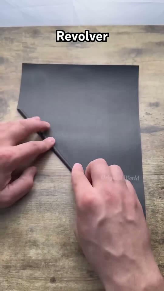 DIY PAPER GUN REVOLVER TUTORIAL HOW TO MAKE ORIGSMI REVOLVER GUN STEP ...