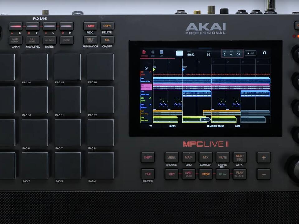 "Construct and sequence songs from start to finish in a true DAW-style workflow": Akai Pro ...