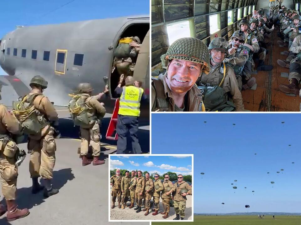 House lawmakers recreate parachute jump into Normandy to mark 80th anniversary of D-Day