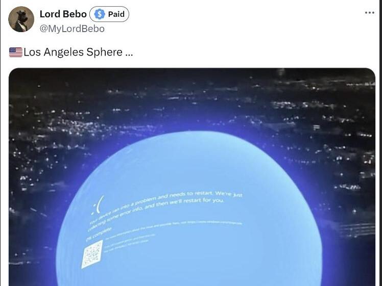 Fact Check: Sphere Did NOT Show 'Blue Screen Of Death' OR 'BSoD' During ...