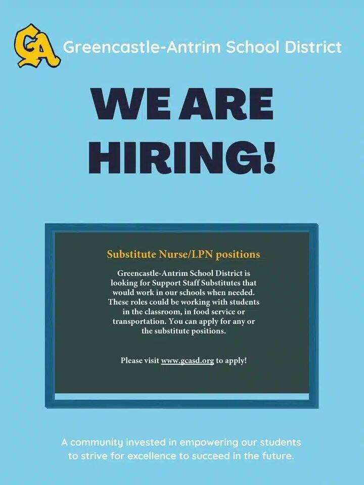 Greencastle-Antrim School District Seeking Substitute Nurses and LPNs ...