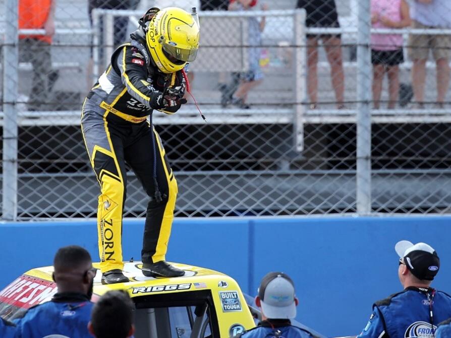 NASCAR Driver Injures Himself While Celebrating Truck Series Win