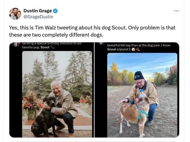 MAGAworld goes into meltdown over Tim Walz’s pet dog Scout