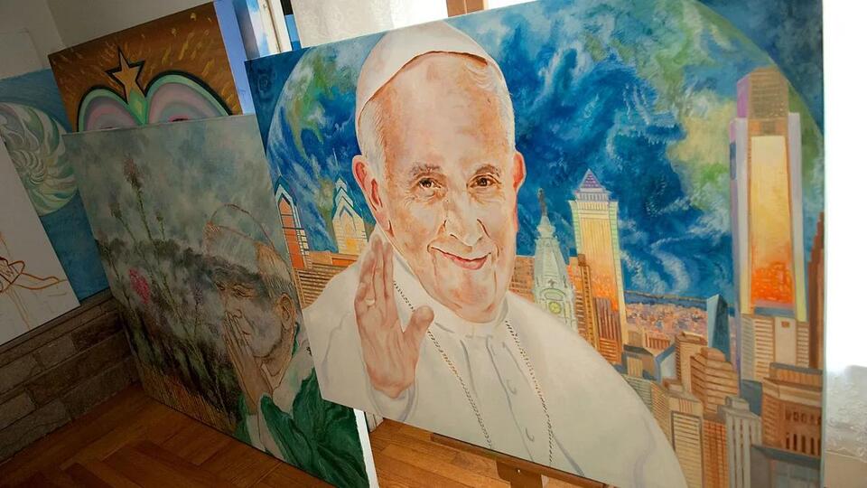 Bucks County artist behind popular Pope Francis portrait reflects on ...