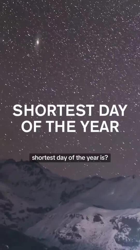 Why does the Winter Solstice occur Marked as the shortest day of the ...